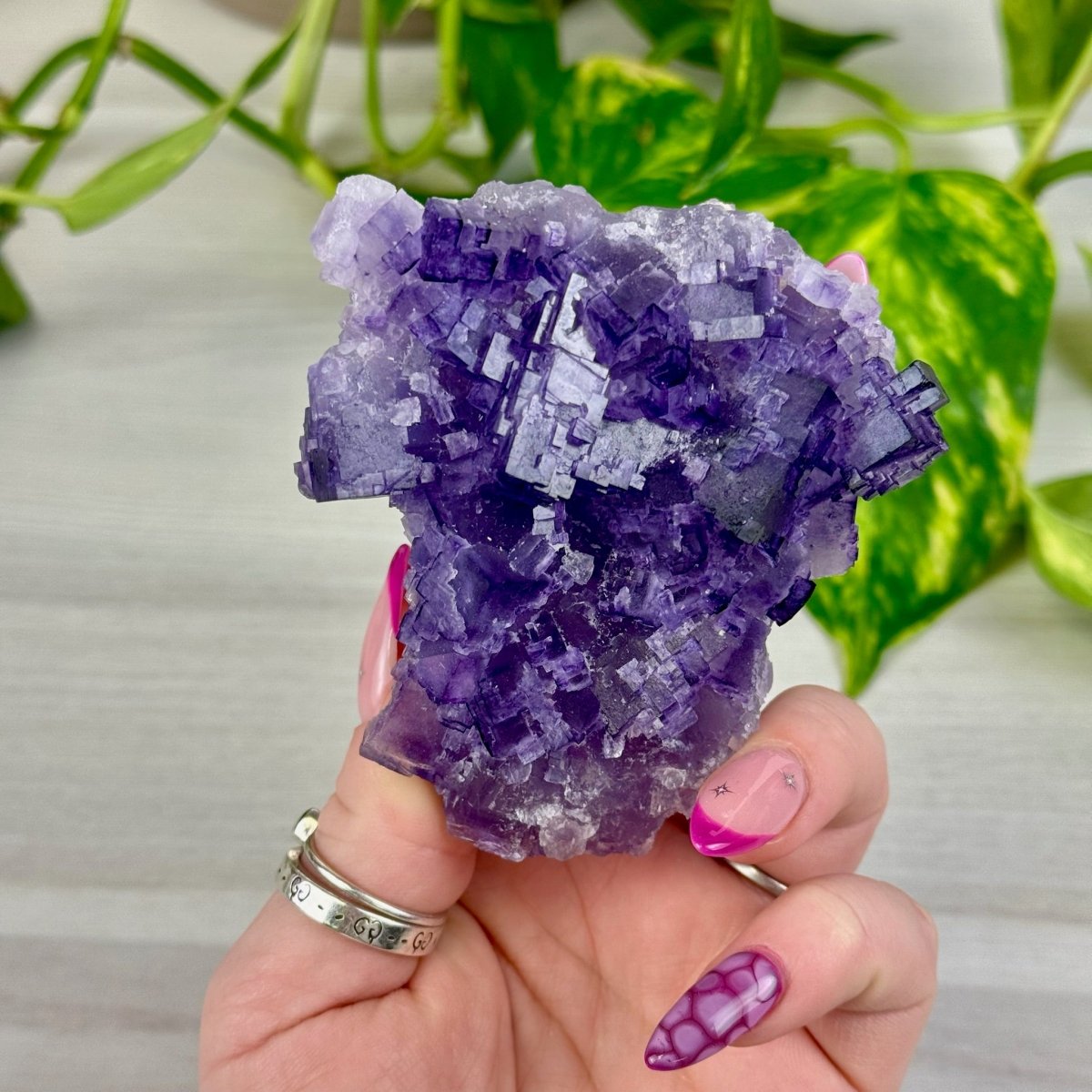 Cubic Purple Fluorite Specimen – Kenna's Crystals