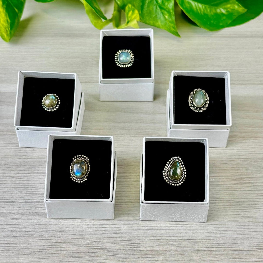 Silver Labradorite Chunky Ring – Kenna's Crystals